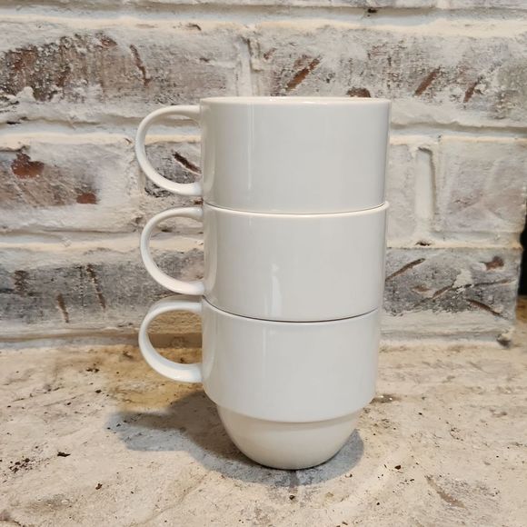 Crate&Barrel | Kitchen | Crate Barrelstaxx Stackable Coffee Mugs White ...